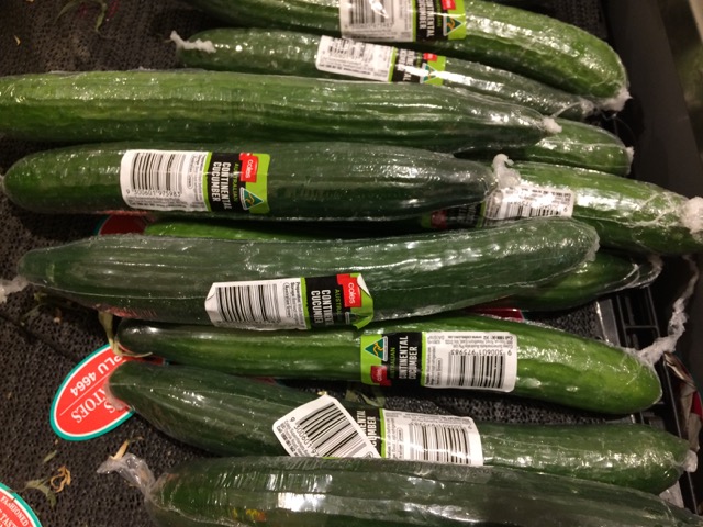 Plastic-packaged cucumbers - Vox magazine
